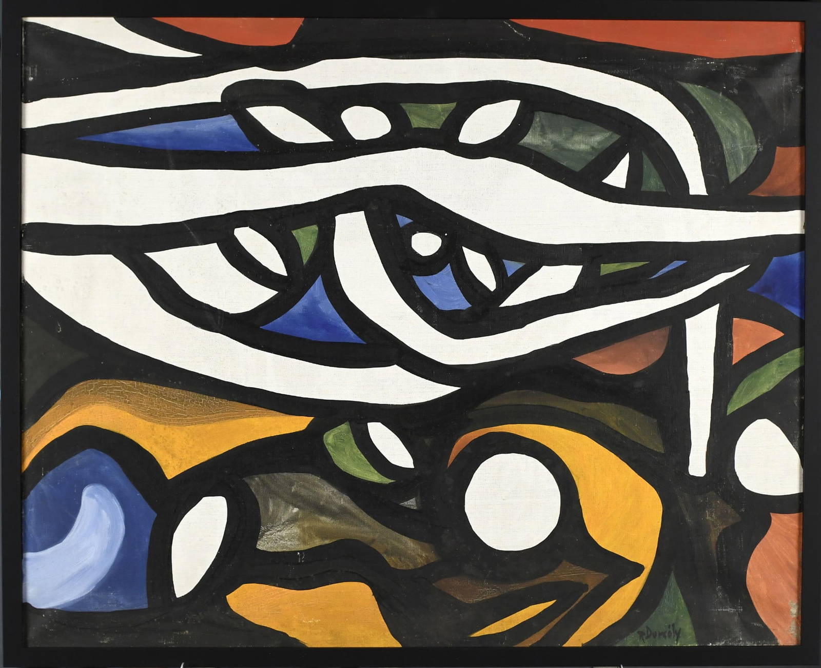Roland Dorcely Oil On Canvas, Abstract. Auction