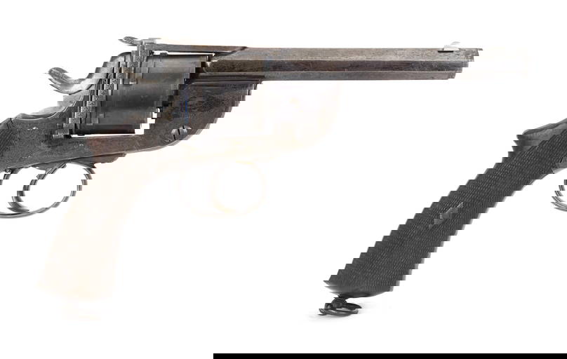 Antique Hughes Self Extracting Central Fire Revolver.