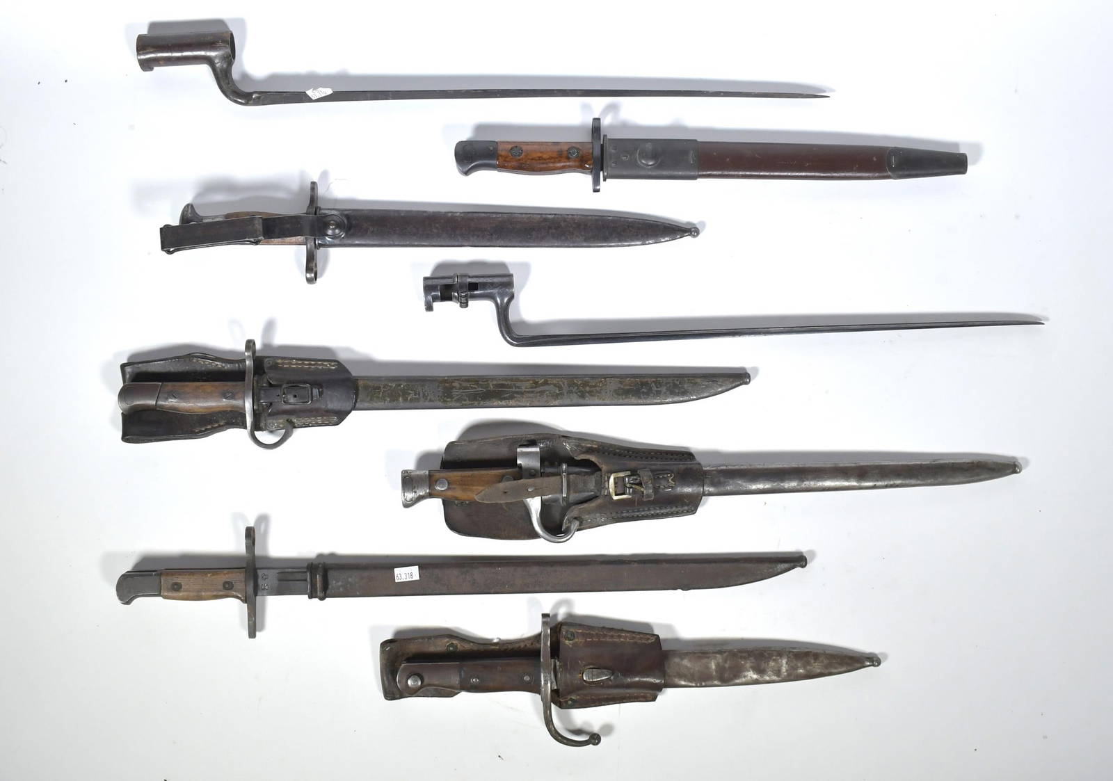 Eight Antique Military Bayonets. Auction