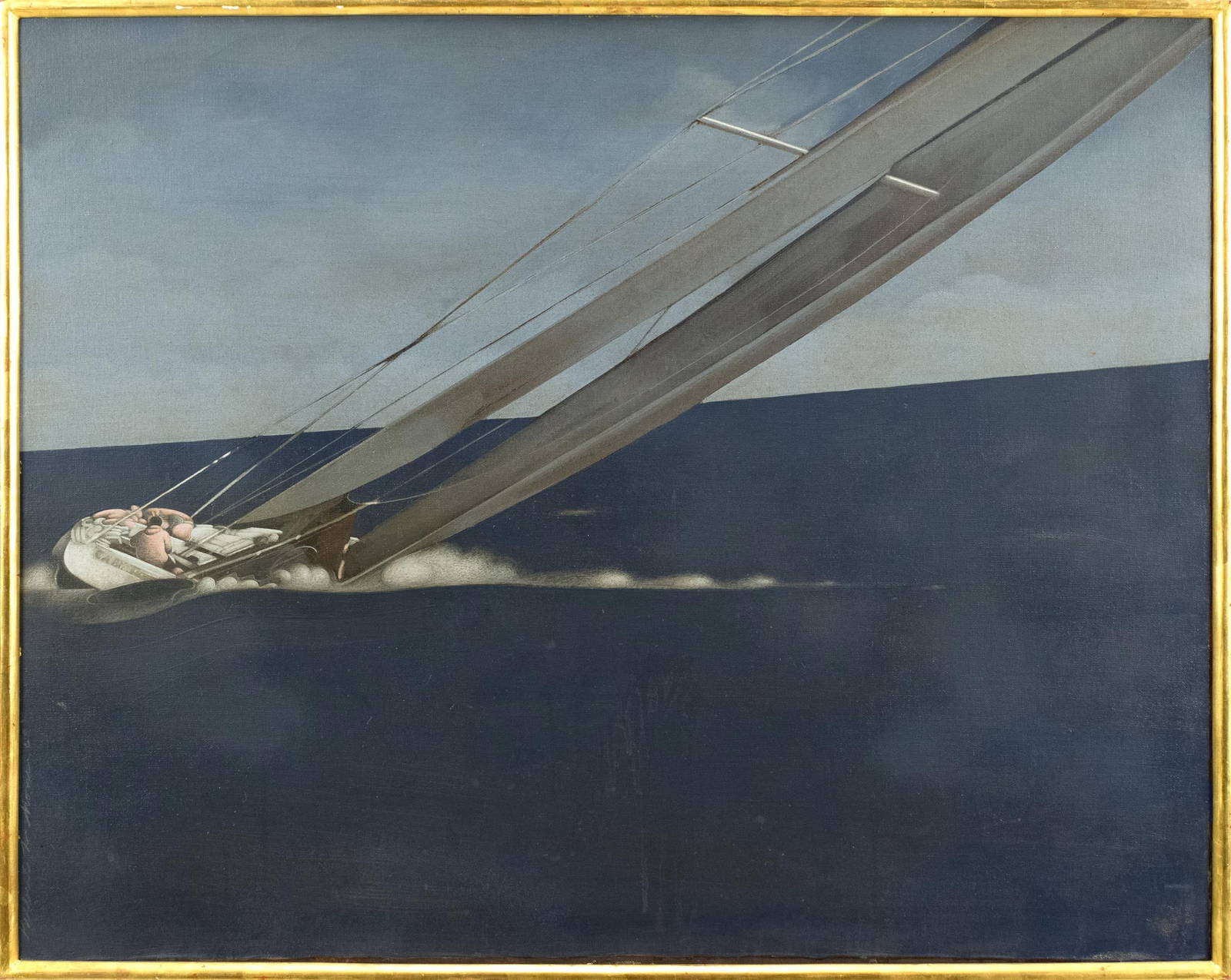 Gilbert Leonard Stone Oil, Sailing. Auction