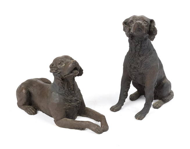 Two Johnathan Wylder Bronzes, Talbot Dogs.