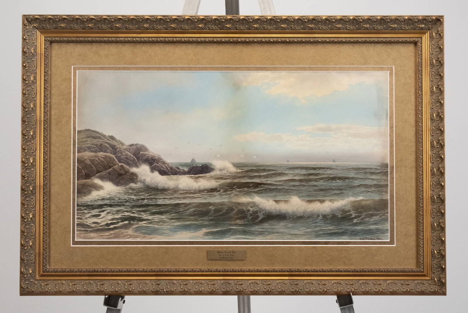 George Howell Gay Watercolor, Marblehead Mass. Auction