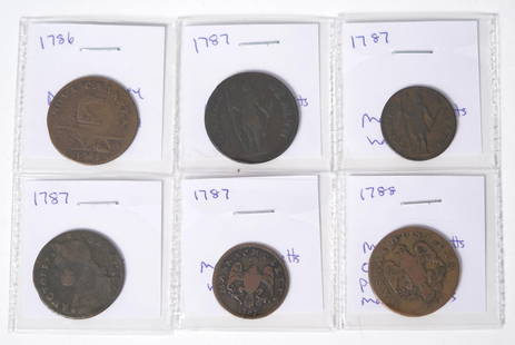 Two American Colonial Coins. Auction