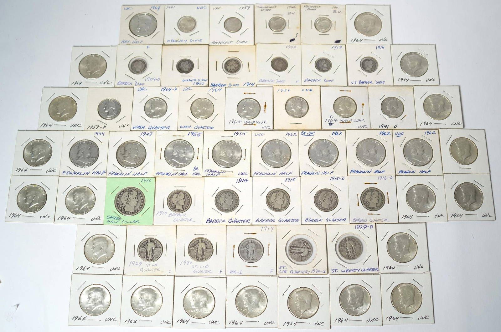 20 To 25 American Face 90 Percent Silver Coins. Auction