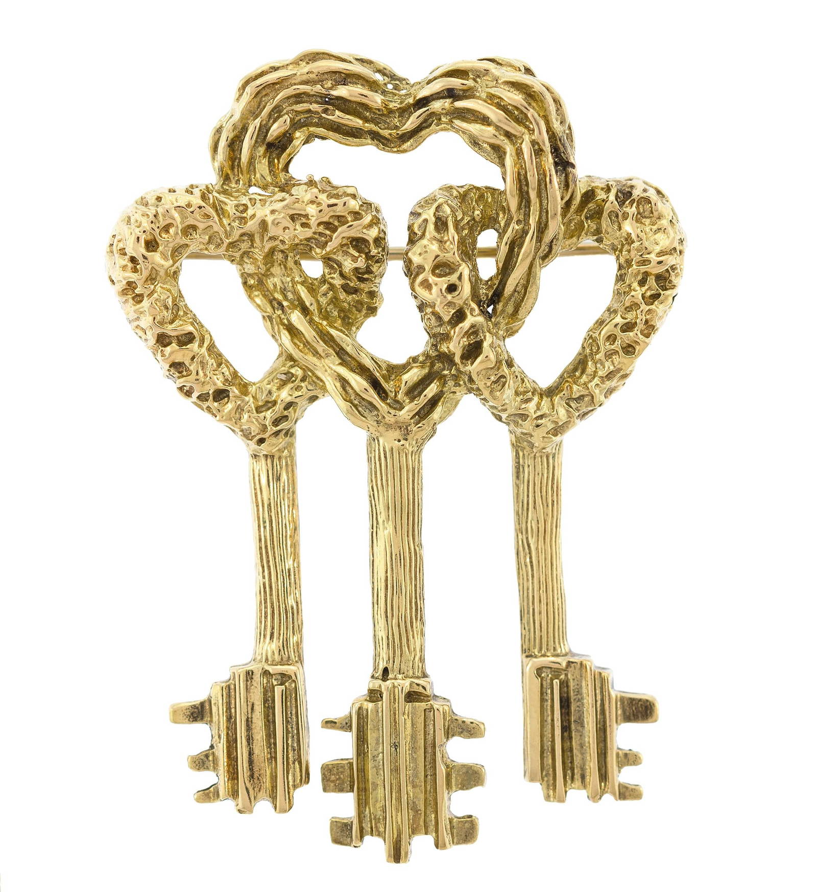 Vintage Cartier 18k Gold Key Pin. Auction