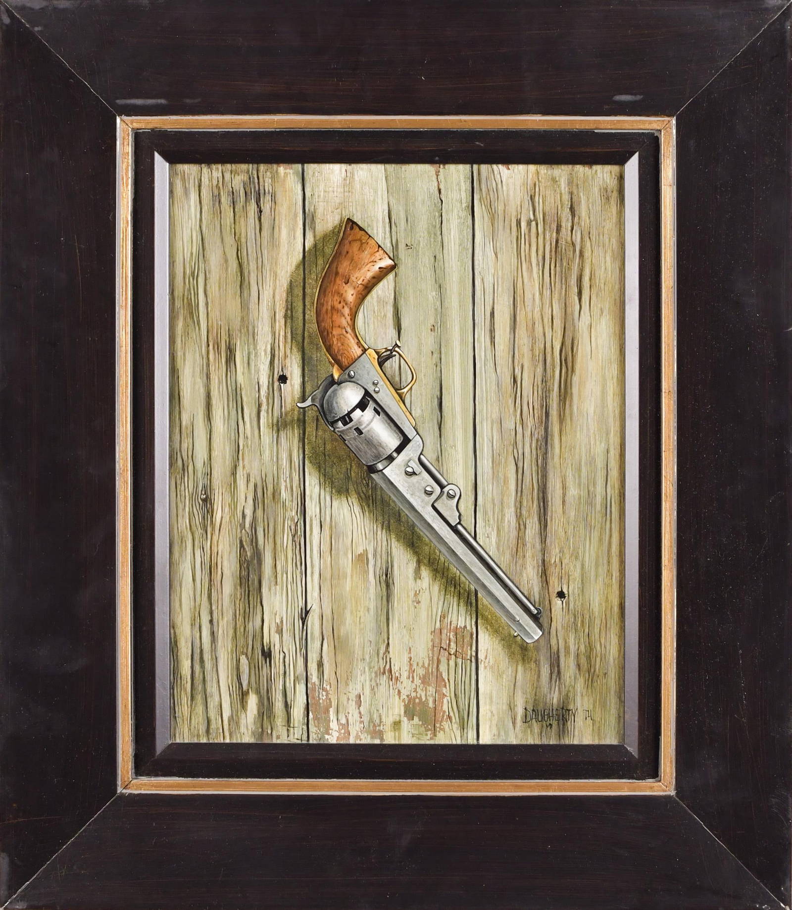 Robert L. Daugherty Oil, Navy Colt 36. Auction