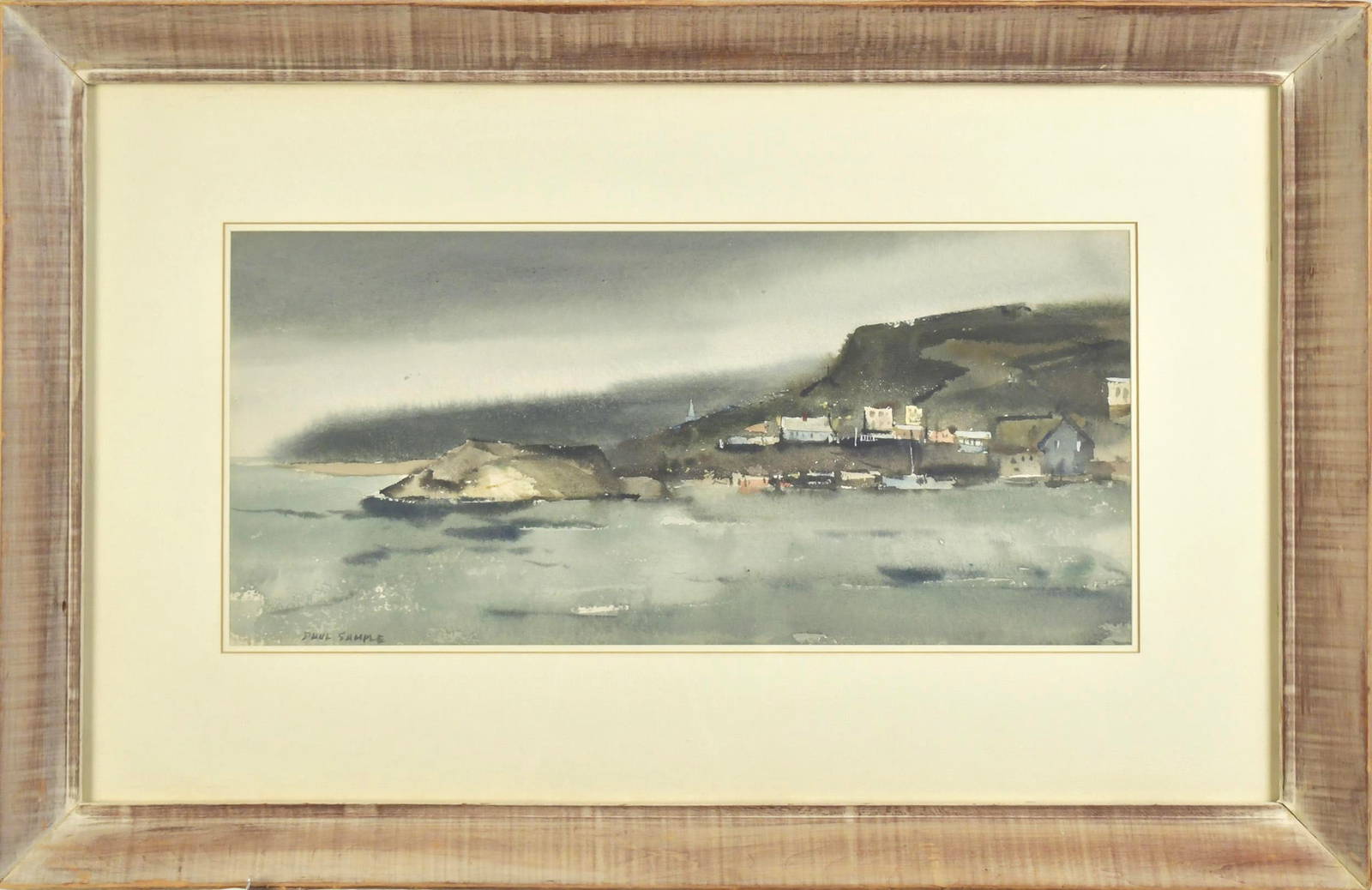 Paul Sample Watercolor, Labrador Village. Auction