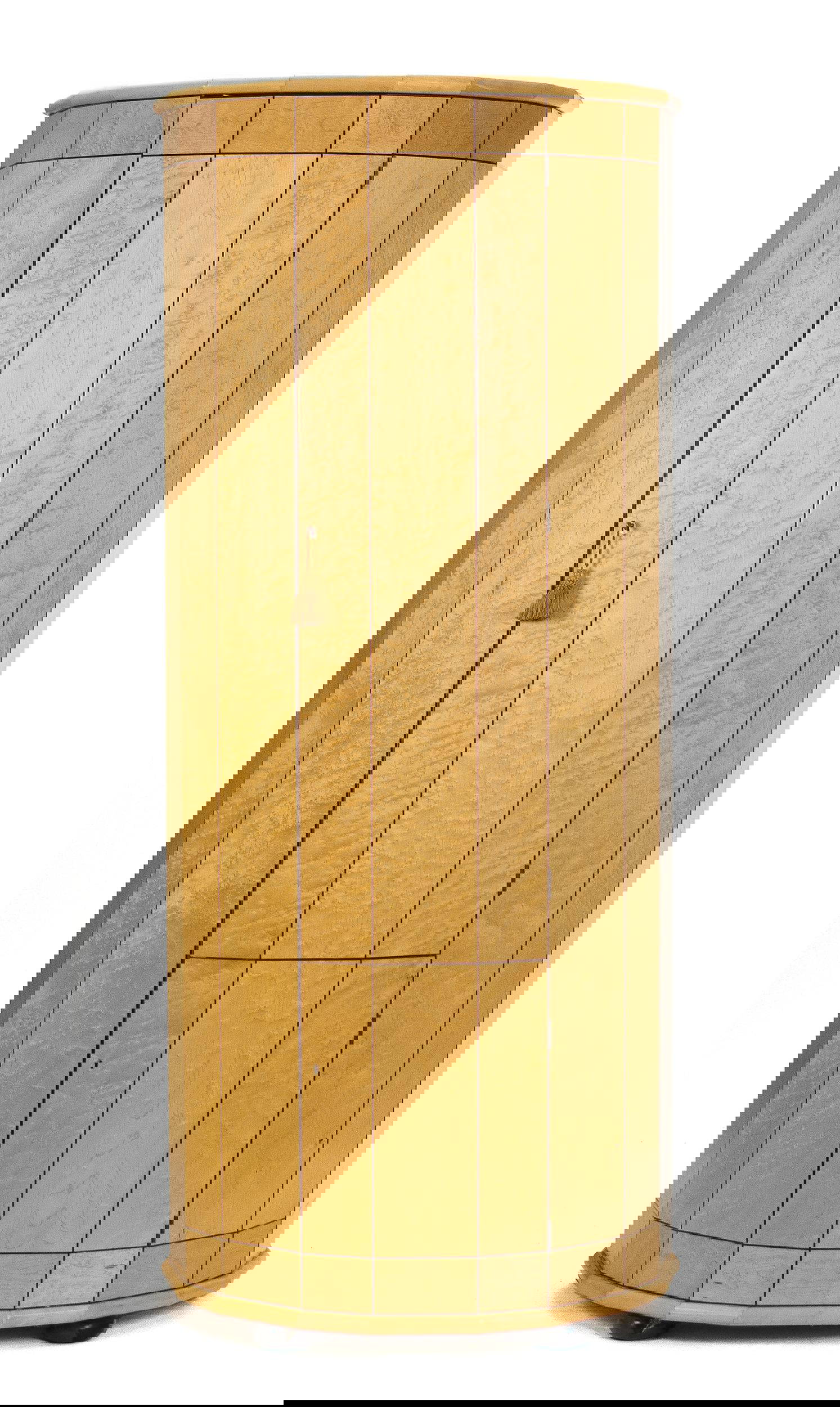 Fine Custom Birdseye Maple Gun Or Liquor Cabinet. Auction