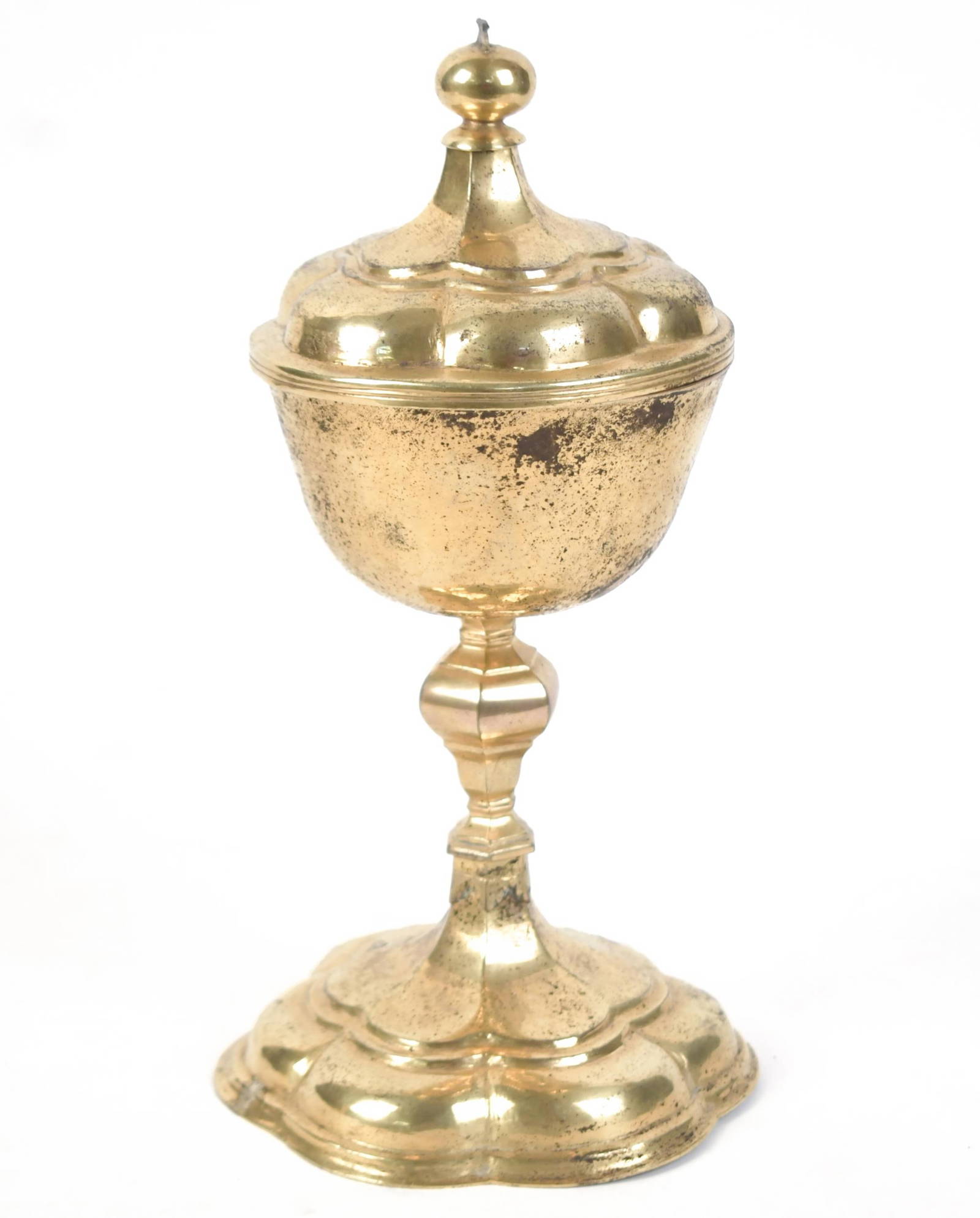 17th C. Gilt Copper Chalice. Auction