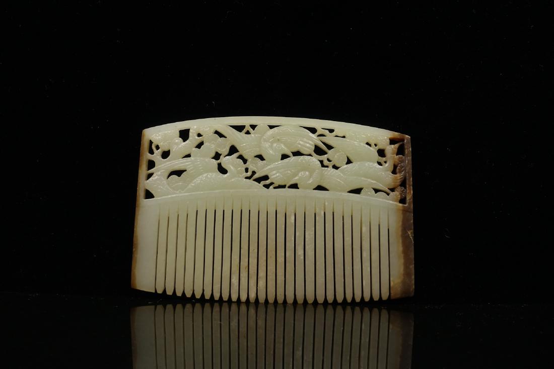 CHINESE JADE HAIR COMB CARVED BIRDS - May 15, 2019 | Clearmont Auctions ...
