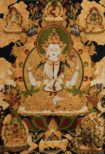 EMBROIDERED THANGKA OF SHADAKSHARI AVALOKITESVARA - Sep 07, 2022 ...