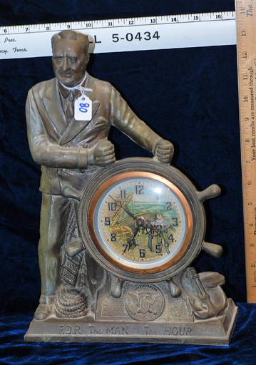 United Electric Clock: F.d.r The Man Of The Hour. Fdr