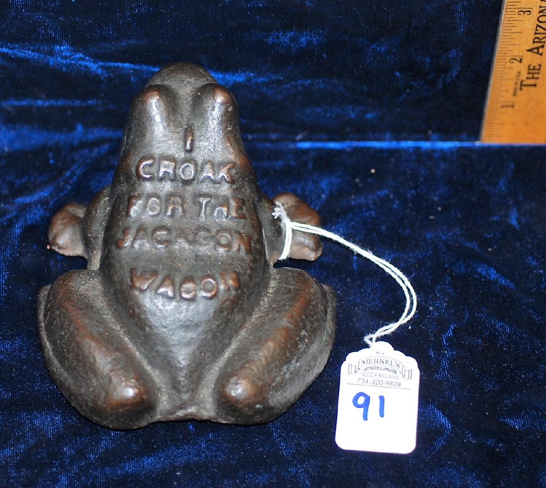 I Croak for the Jackson Wagon Door Stop all Original