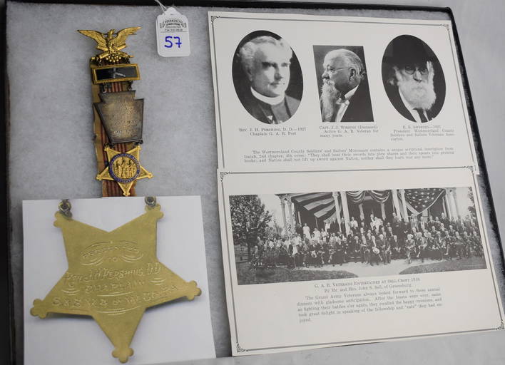 Rev. J.h Pershing D.d Gar Gold Presentation Badge