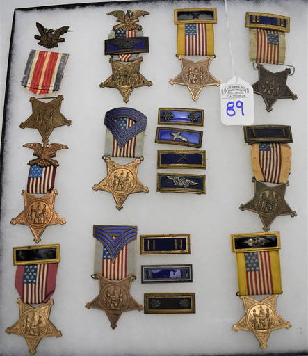 Lot of 10 G.A.R Membership Badges & 7 Ribbon Bars (#0089) on Aug 13 ...