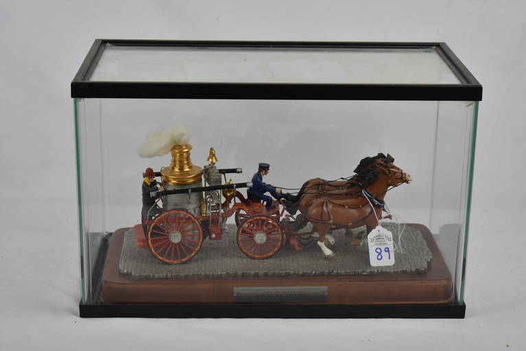 1907 Franklin Mint Sculpture "Five Alarms!" Alf Metropolitan Steamer ...