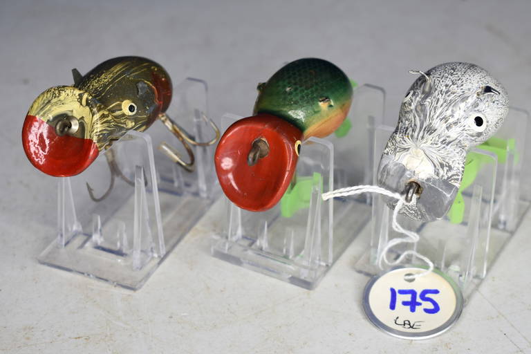 Lot Of 3 Early Bud Stewart Mouse Lures