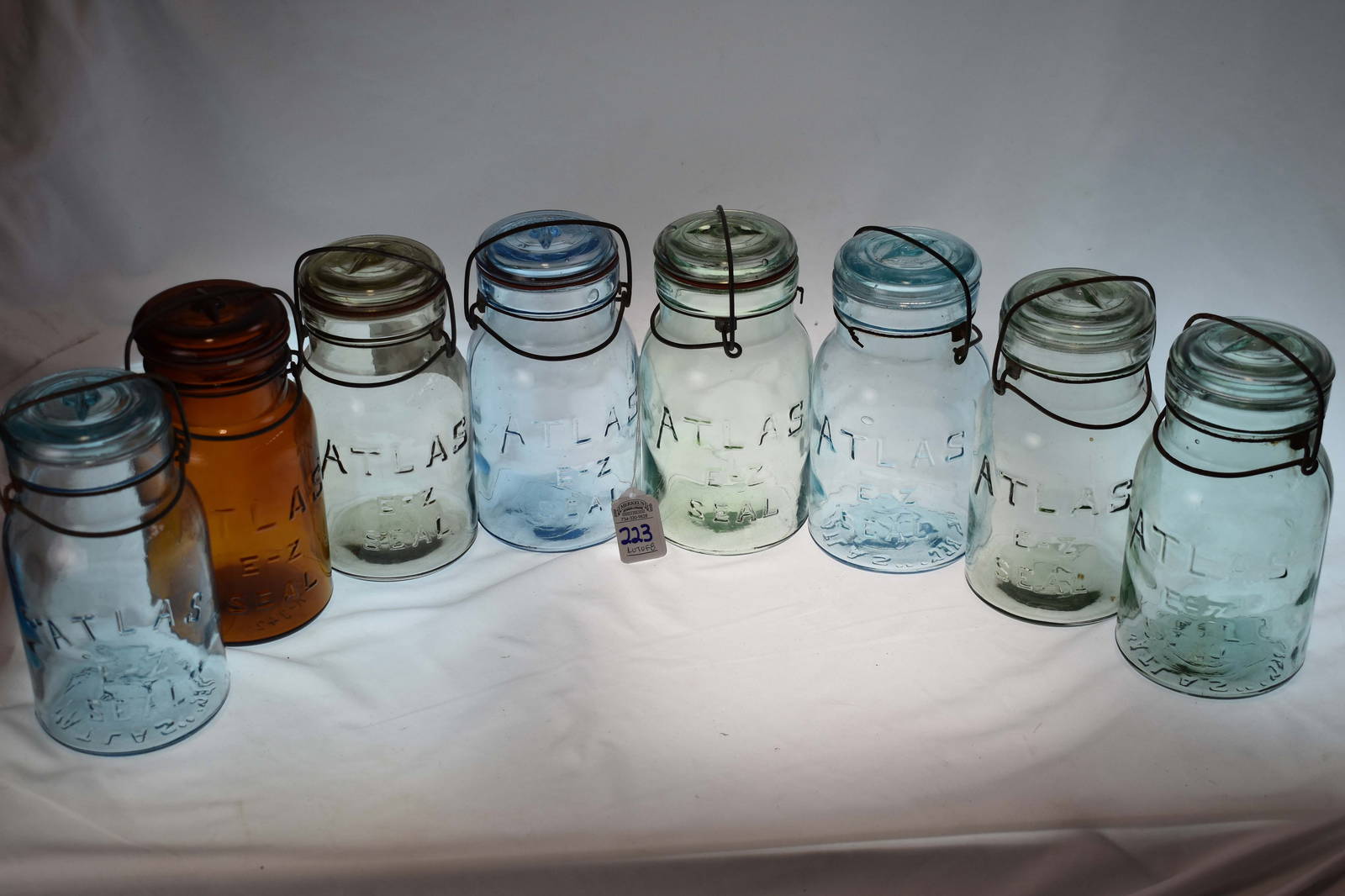 Lot Of 8 Various Colored Atlas Fruit Jars Auction