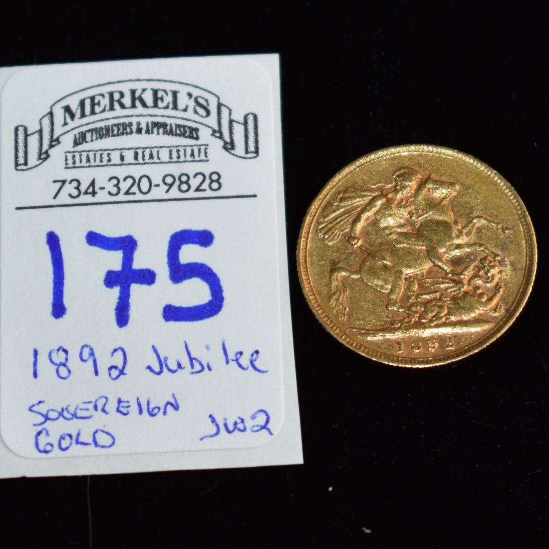 1892 Gold Jubilee Sovereign Victoria D G Britt Reg F D Coin Auction