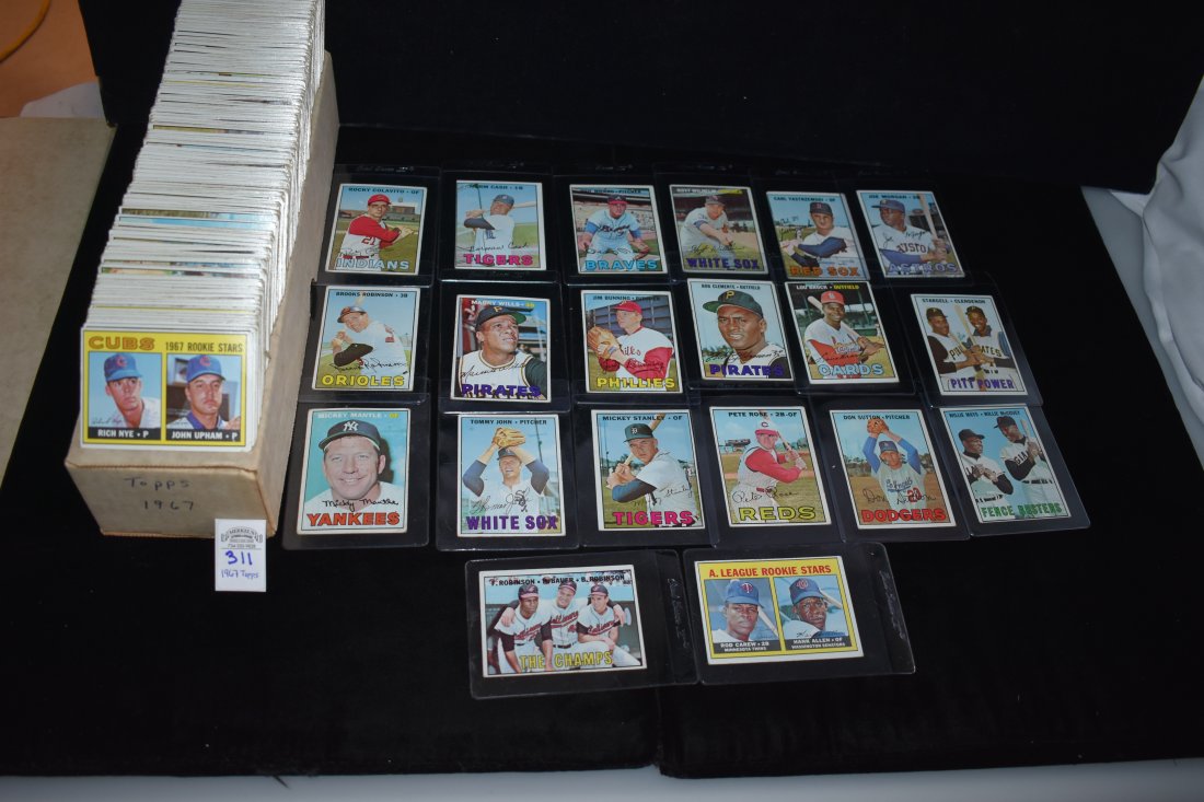 1967 Topps Baseball Card Partial Set #1 Thru 609 With Stars - Missing ...