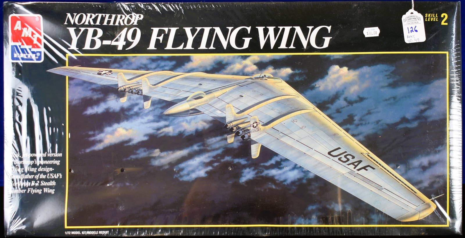 Amt Ertl 1995 Northeop Yb-49 Flying Wing Model Kit 8619 1/72 Scale Auction