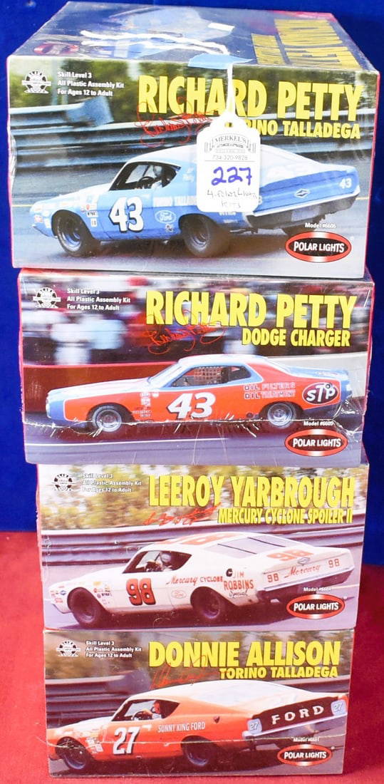 Lot Of 4 Richard Petty Nascar Model Kits. - By Polar Lights Models Auction