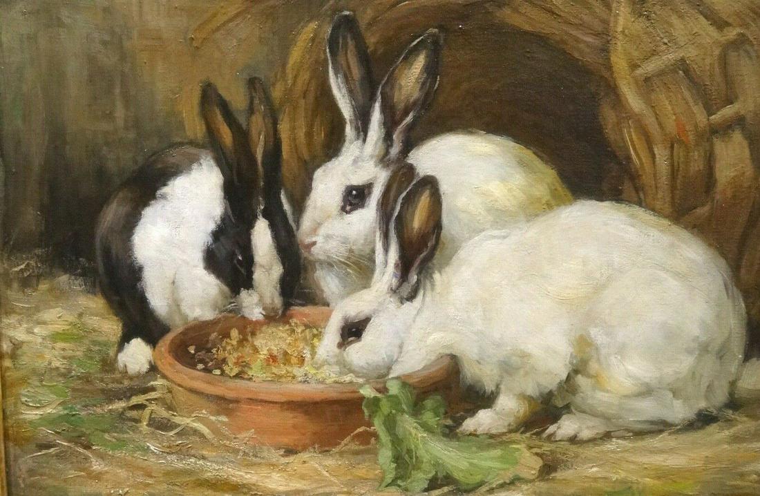 Large 19th Century English Rabbits Feeding ALICE EDITH - Mar 01, 2020 ...
