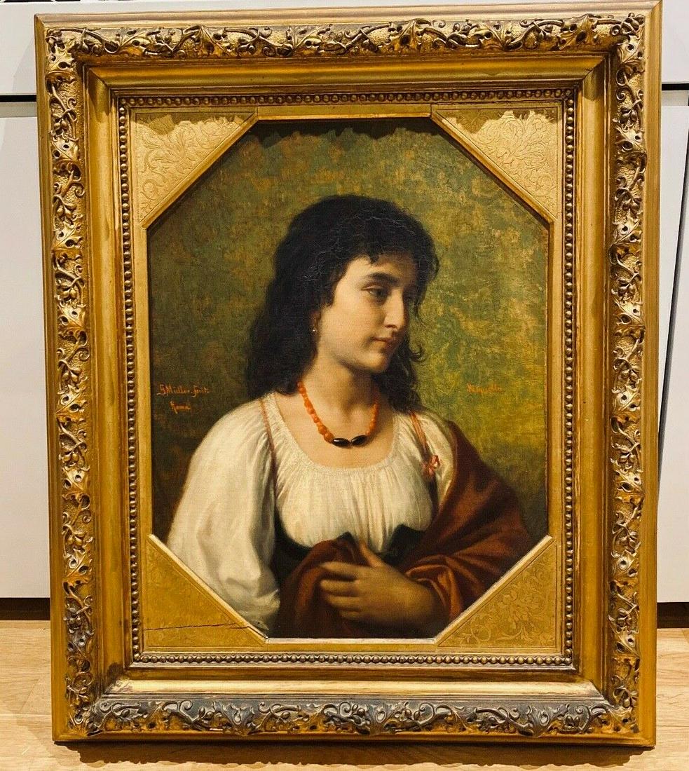 Large 19th Century Portrait Of A Neapolitan Girl Lady - Mar 01, 2020 ...