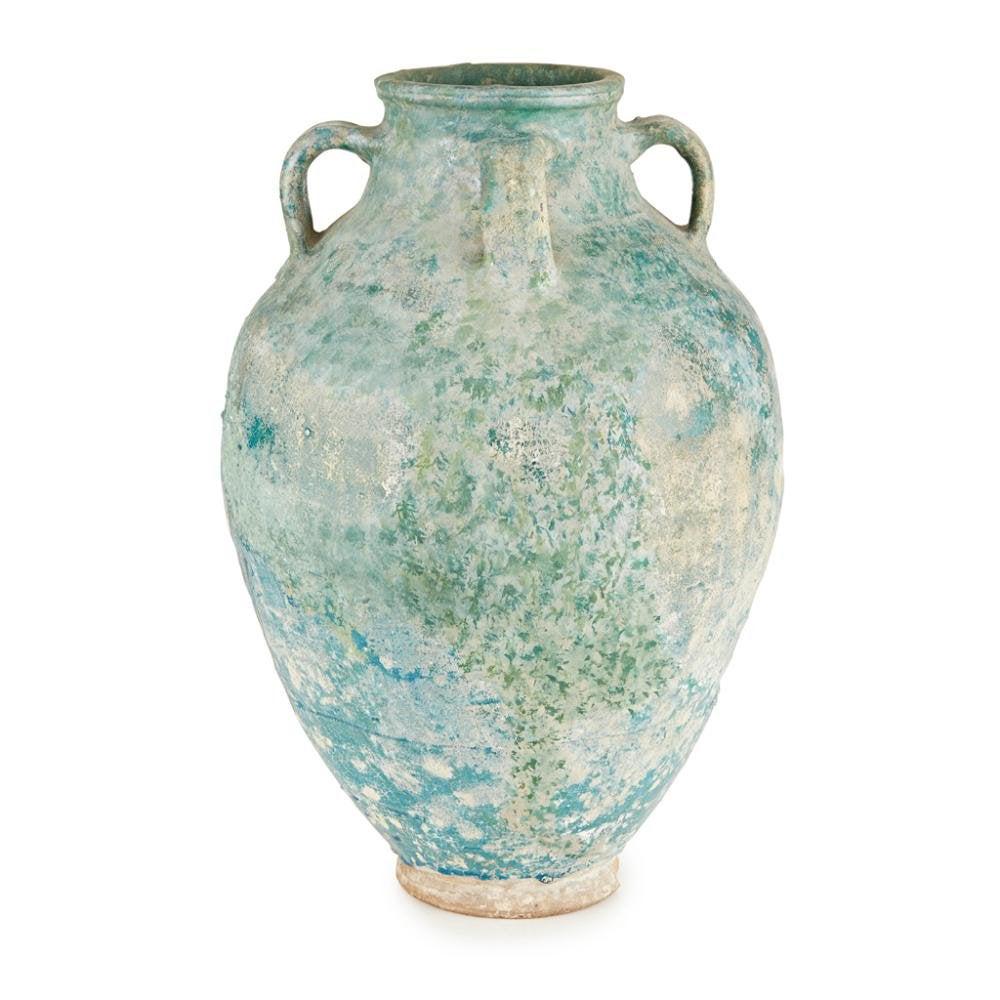 LARGE KASHAN GLAZED POTTERY AMPHORA - May 24, 2020 | NY Elizabeth in CA