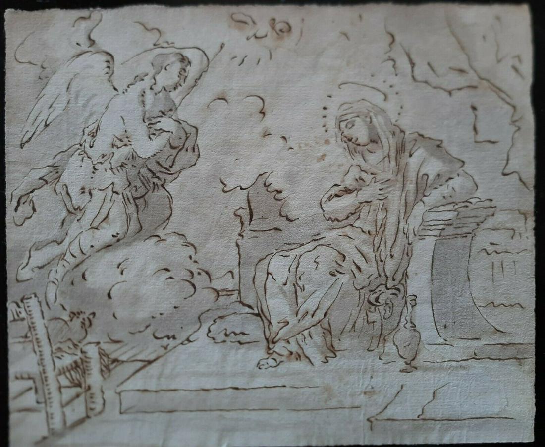 The Annunciation, Old Master Drawing