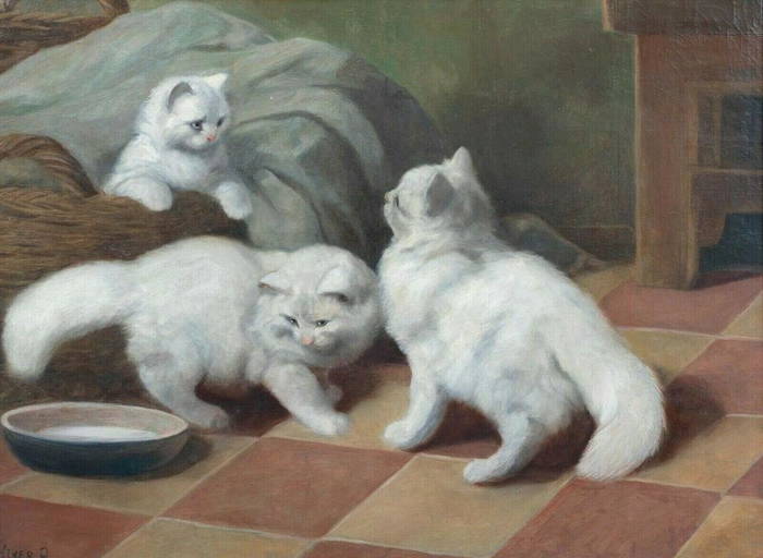 ANGORA CATS OIL PAINTING (#0056) on Apr 10, 2022 | NY Elizabeth in CA