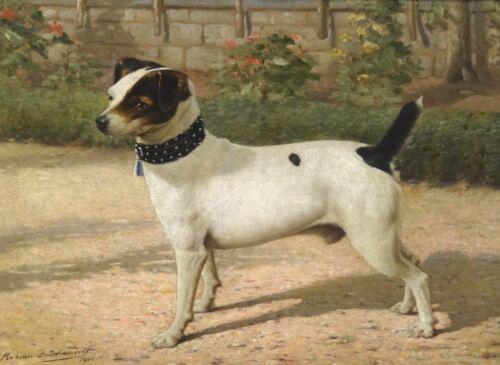 PORTRAIT OF A JACK RUSSELL IN A GARDEN OIL PAINTING (#0207) on Jan 08 ...