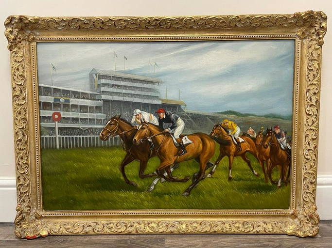 Epsom Derby Horse Racing Oil Painting