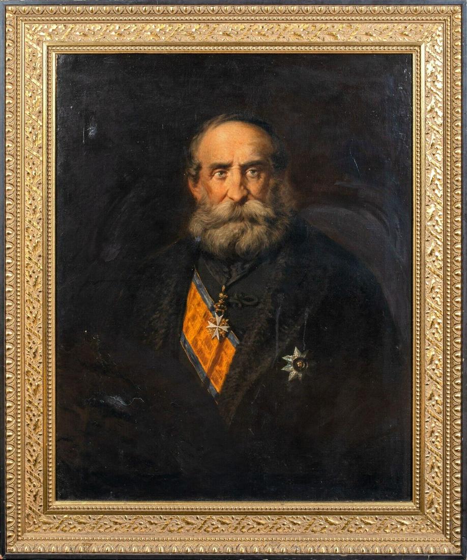 Portrait Of Giuseppe Garibaldi Oil Painting Auction