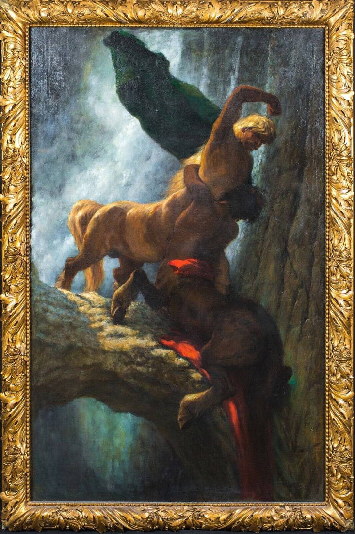 The Battle Of The Centaurs Oil Painting Auction