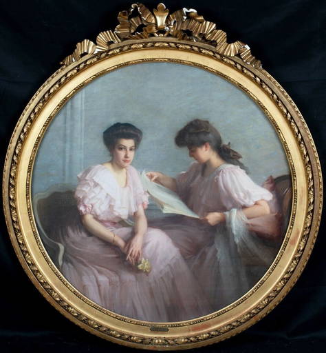 Portrait Of Two Ladies Oil Painting
