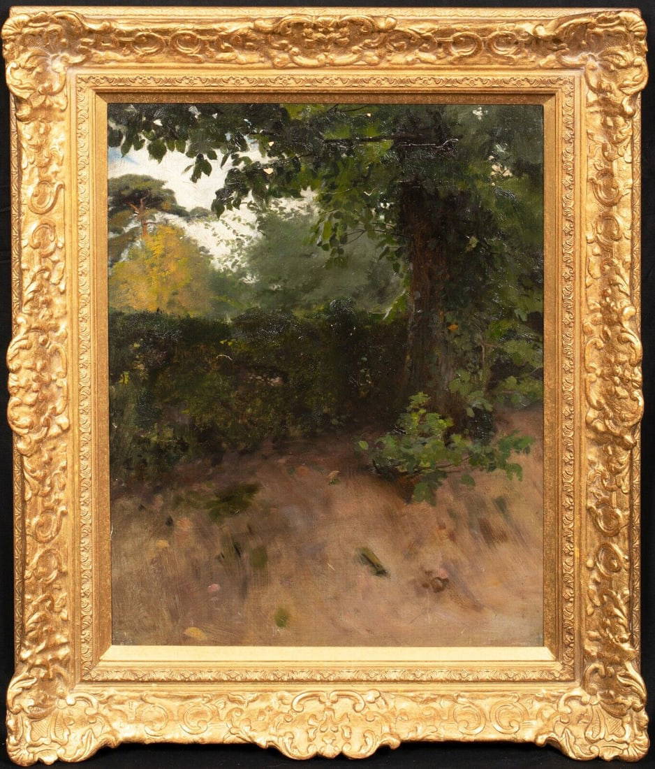 Woodland Study Oil Painting Auction