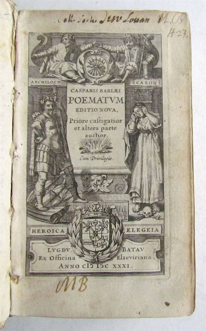 C. Barlaeus's 1631 Poetry Is An Antique 17th-century Vellum Binding ...