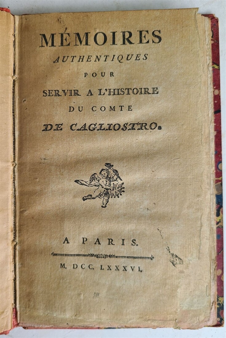 Count Alessandro Cagliostro's 1786 Biography, An Old French Occult Auction