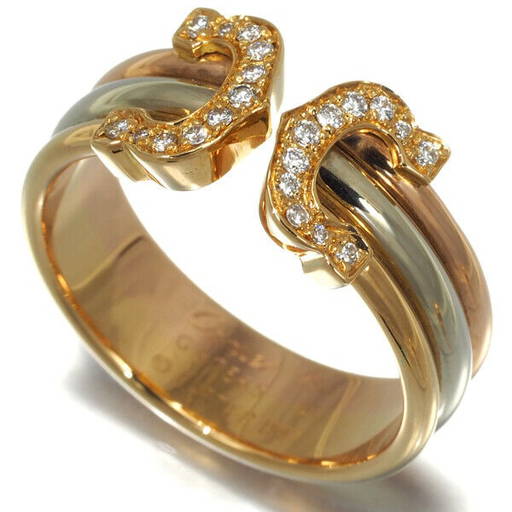 Cartier Ring 2c Double C Diamond