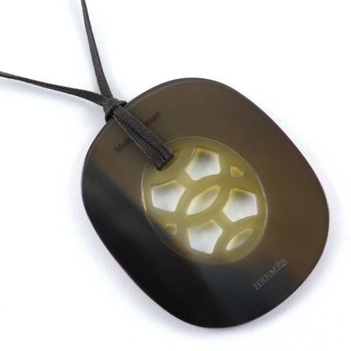 Hermes Lift Gm Necklace Brown Ladies