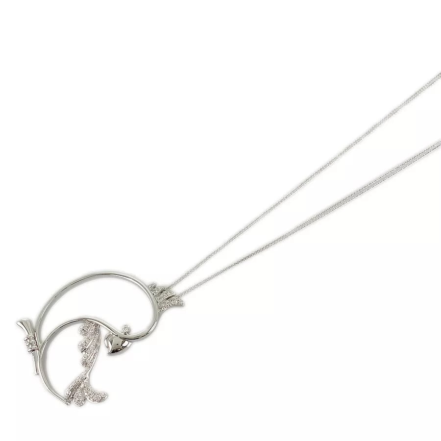 Ginza Tanaka White Gold Diamond Necklace Auction