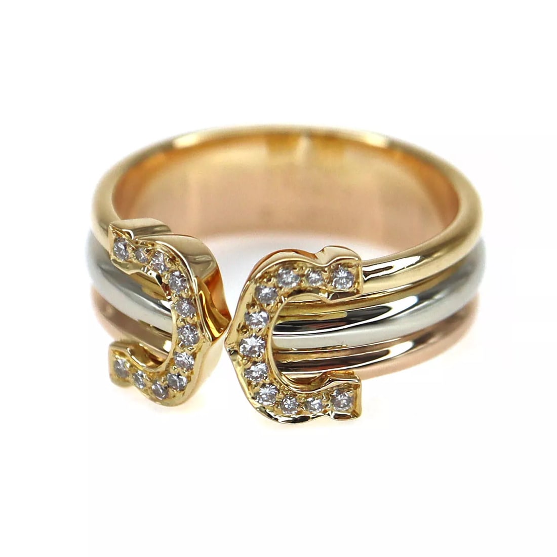 Cartier 2c Diamond Trinity Ring Auction