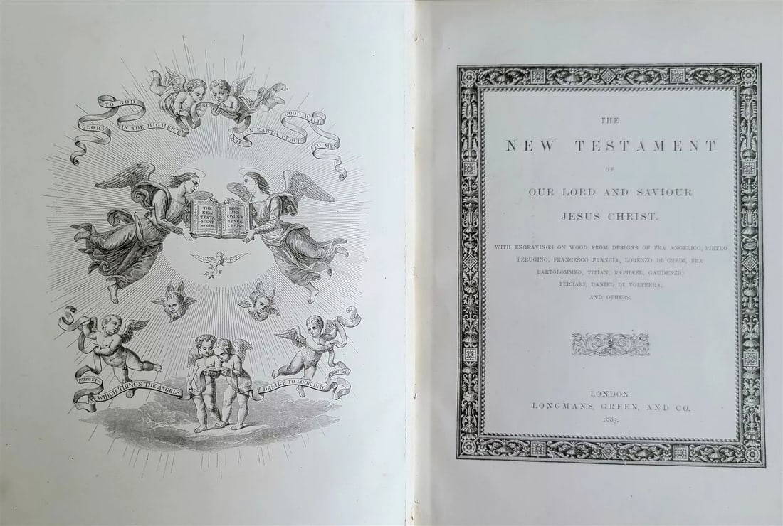 1883 Old English Bible With Beautiful Illustrations Auction