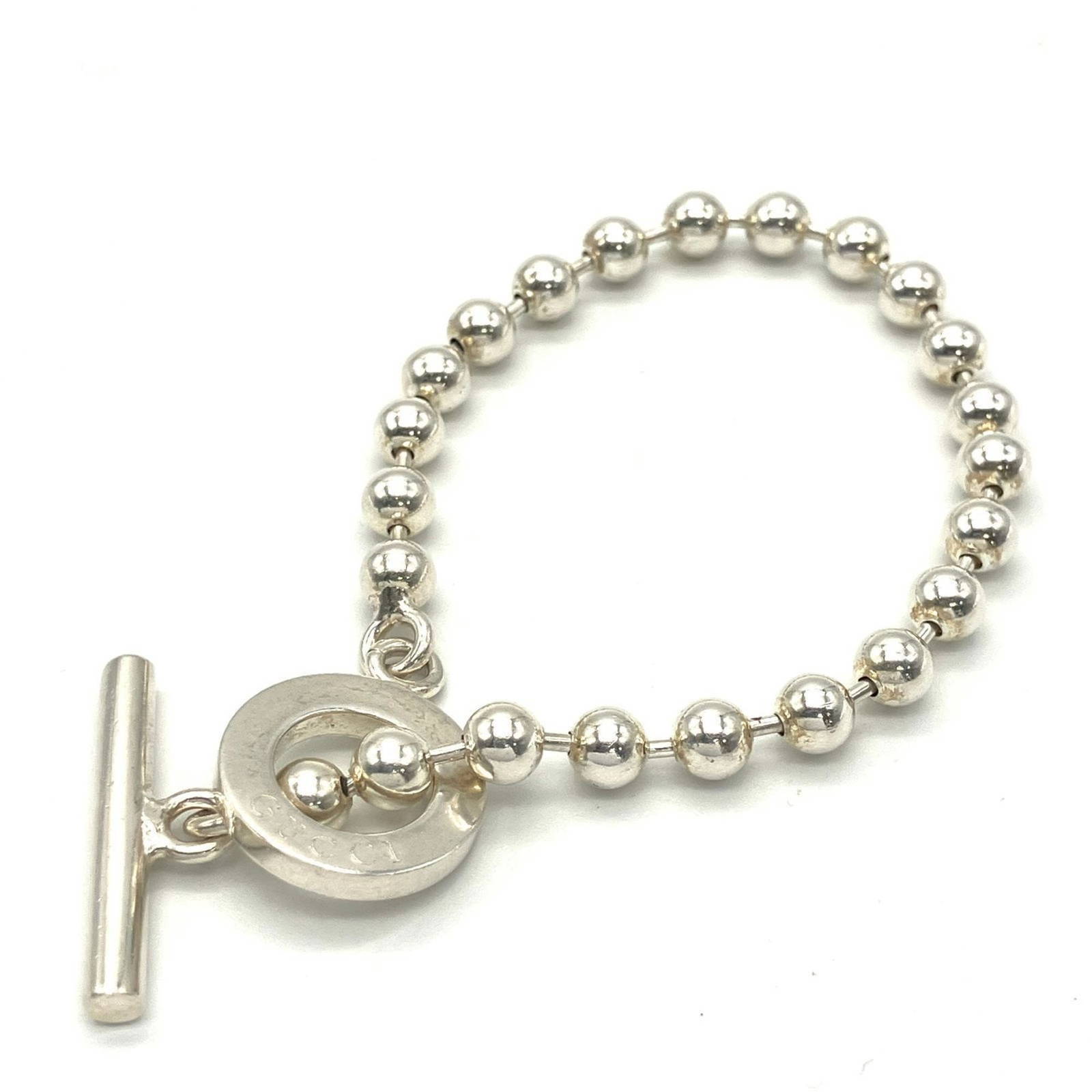 Gucci Ball Chain Bracelet Silver Sv925 Auction