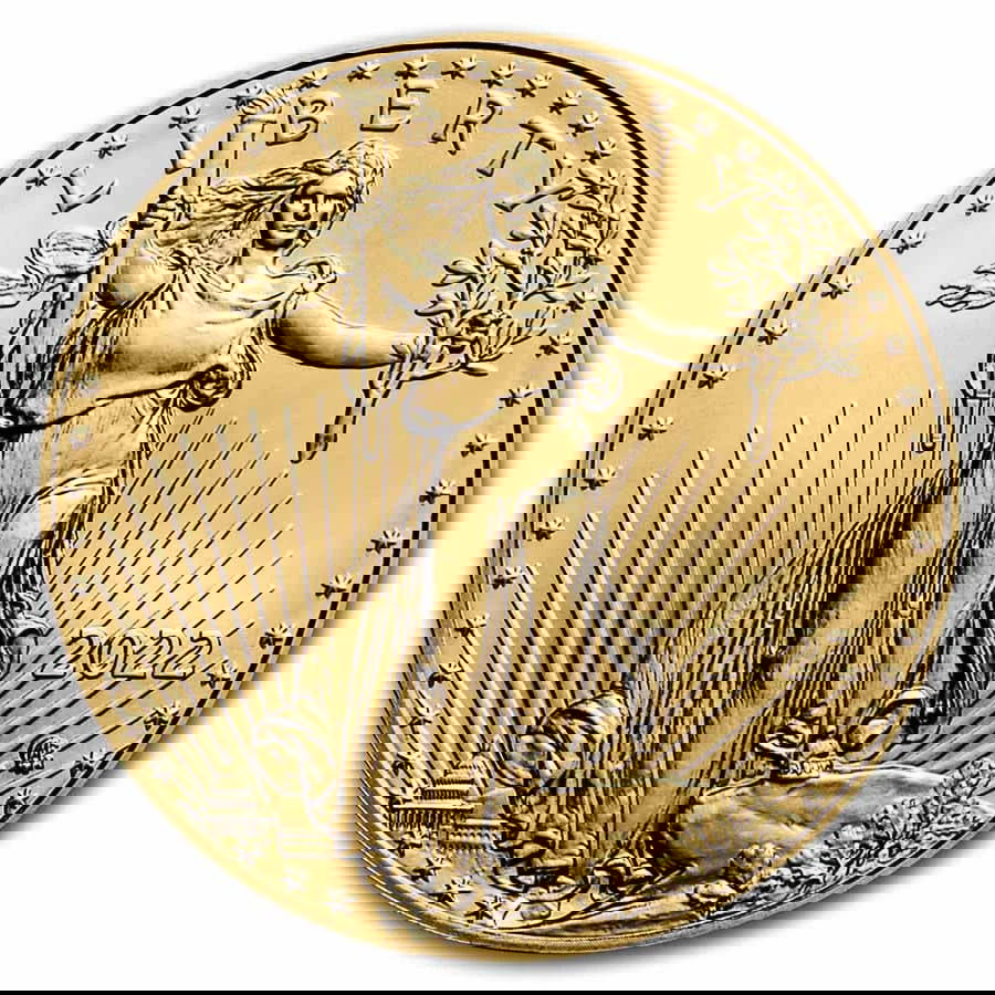 2022 1/10 Oz American Gold Eagle Coin Bu Auction