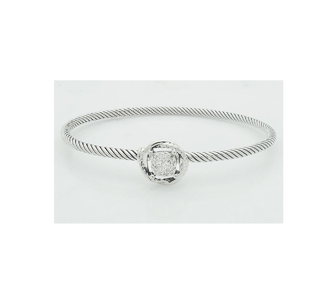 David Yurman 925 Sterling Silver Infinity Bracelet with