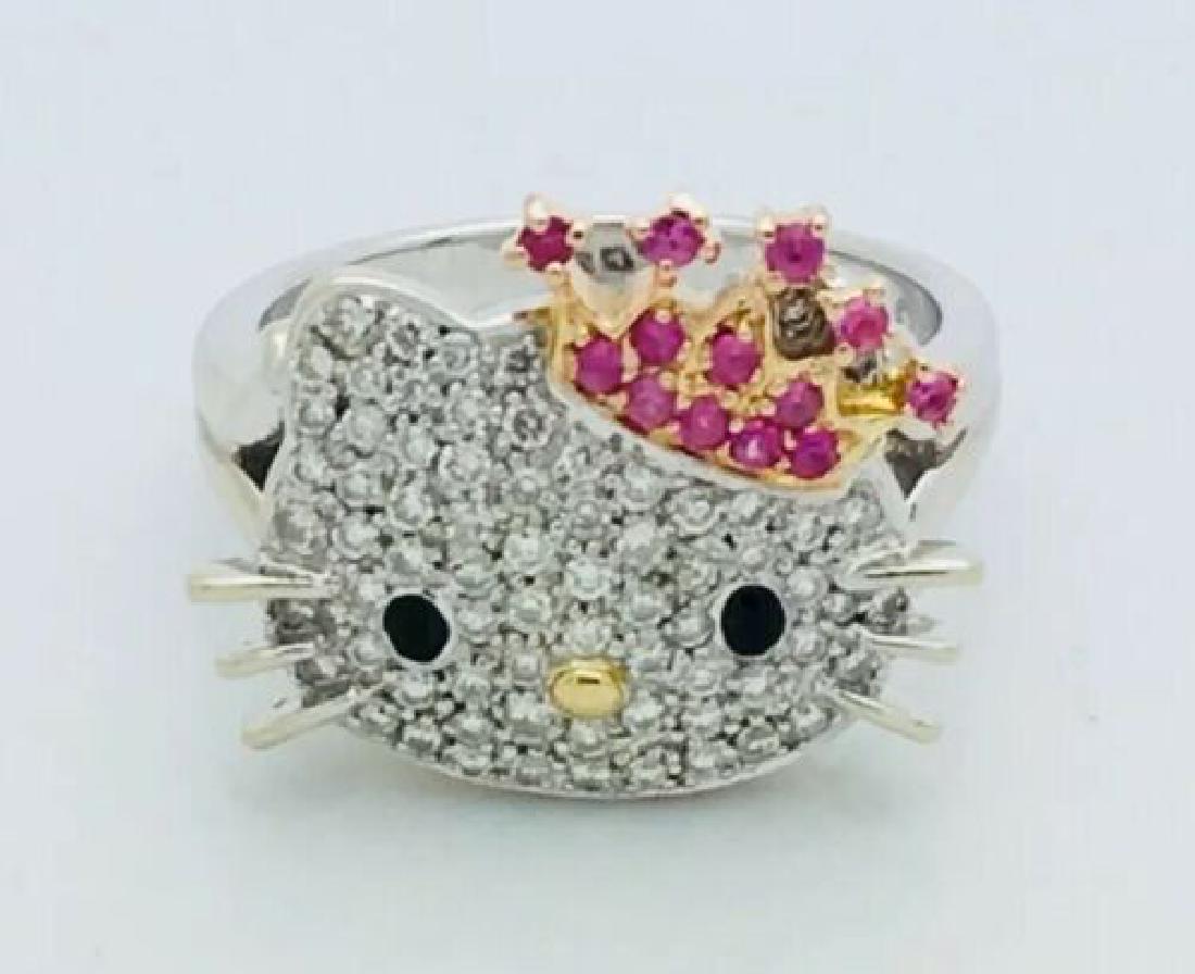 Hello Kitty By Sanrio 18k White Gold Diamond Ring Size - Apr 15, 2019 ...