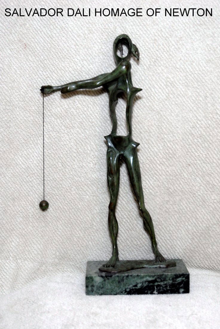 Salvador Dali Homage Of Newton Bronze Sculpture 109/350