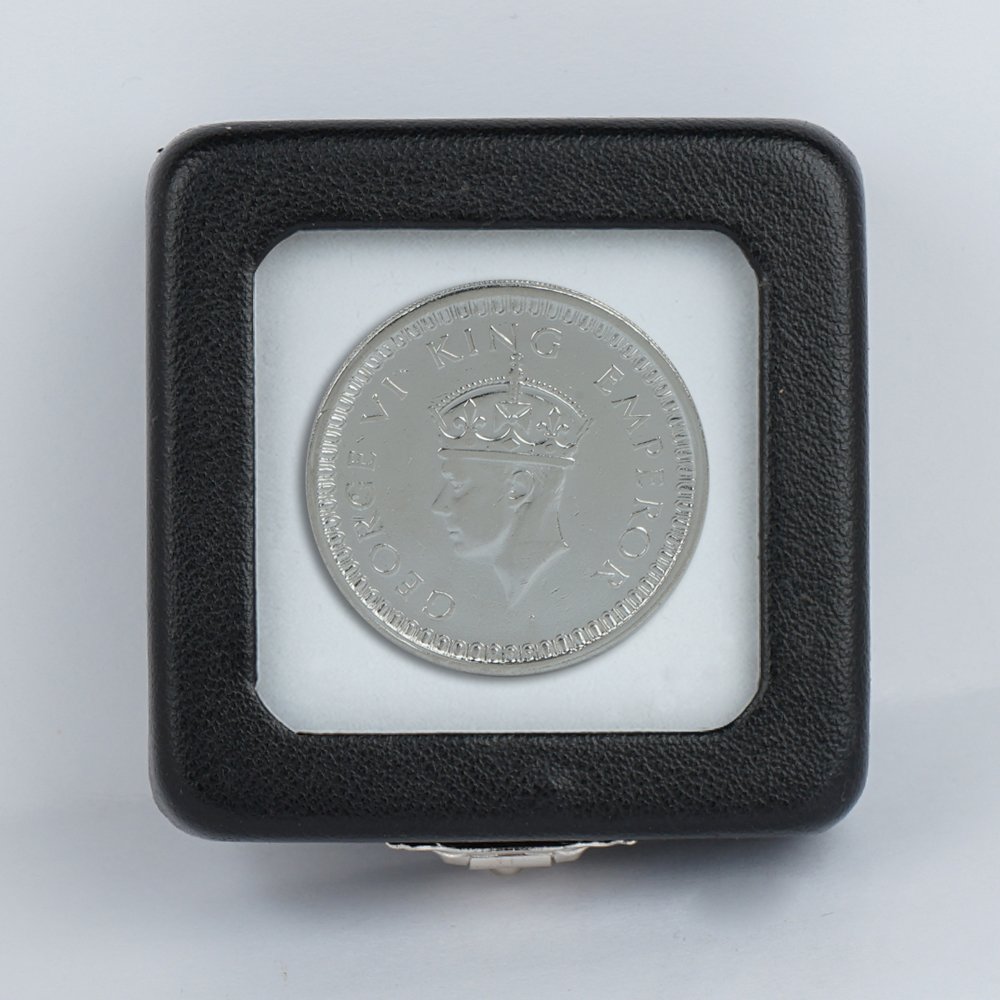 1942 George Vi King Emperor One Rupee Old Silver Coin